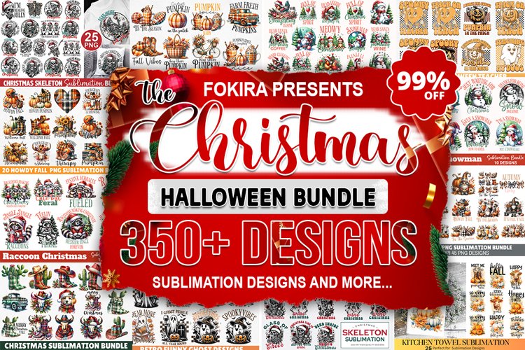 Mega Christmas And Halloween Sublimation Bundle