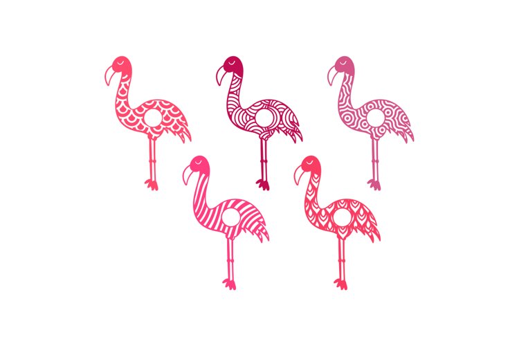Flamingo Monogram Frames Set