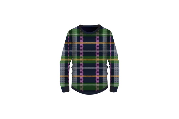 Flannel long sleeve shirt design vector