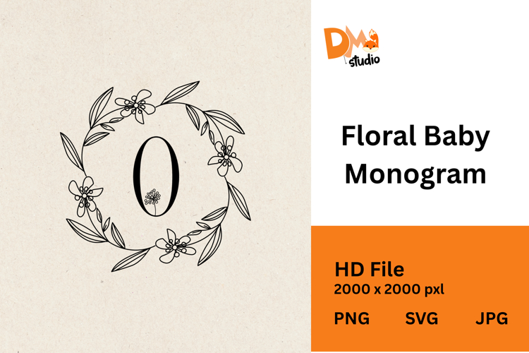 Floral Baby Monogram (5877561)