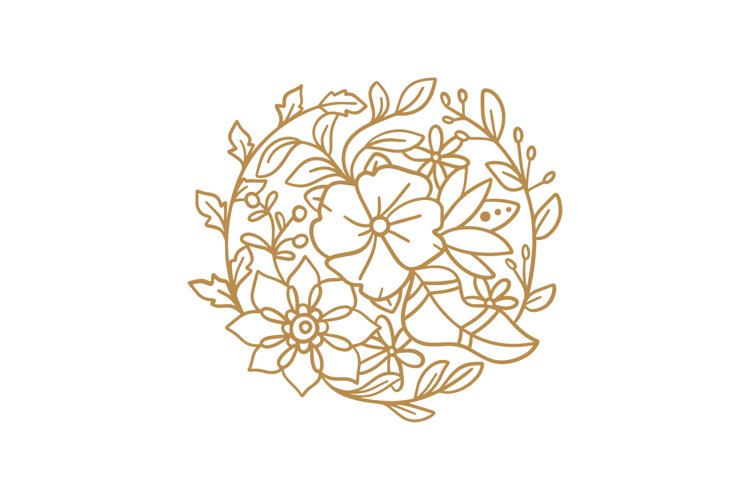Floral Design SVG Cut File (1524887)