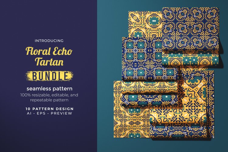 Floral Echo Tartan - Seamless Pattern