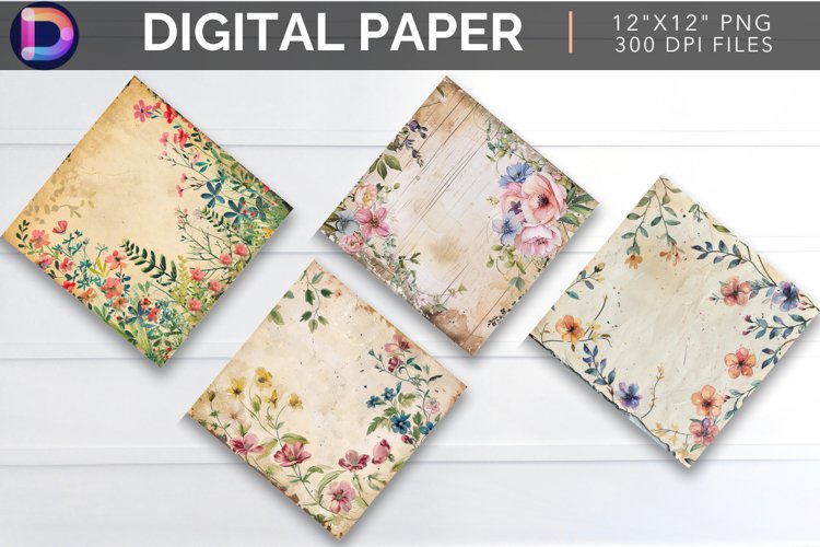 Floral Tree Digital Paper