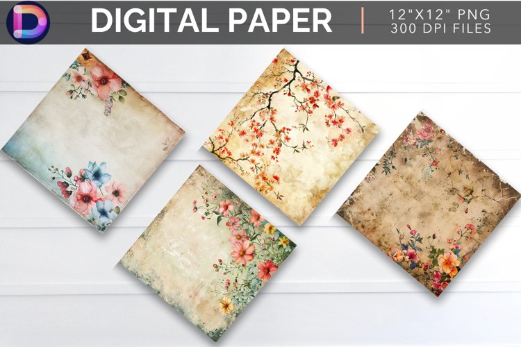 Floral Tree Digital Paper
