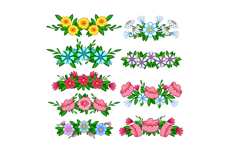 flower crown set cartoon (6565586)