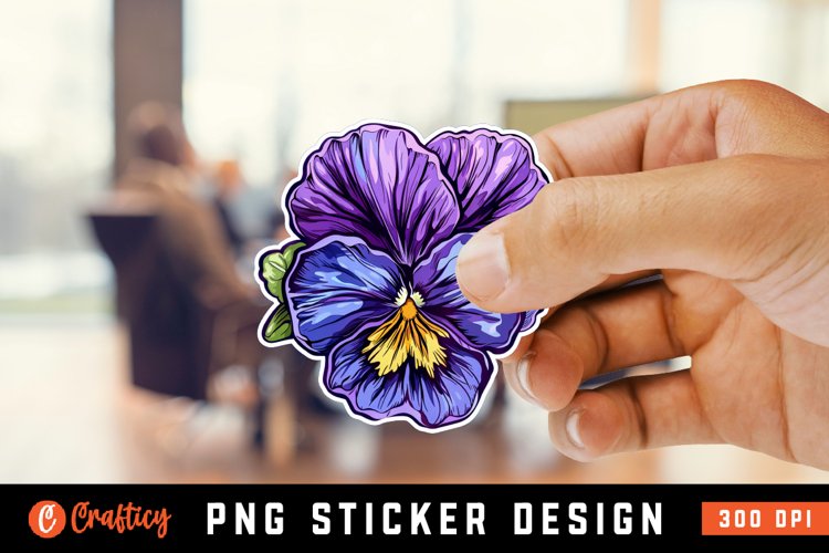 Pansy Flower Sticker