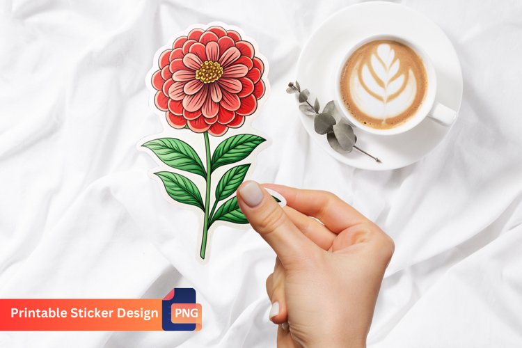Flower Sticker, Botanical Sticker, Flower Decals Sticker