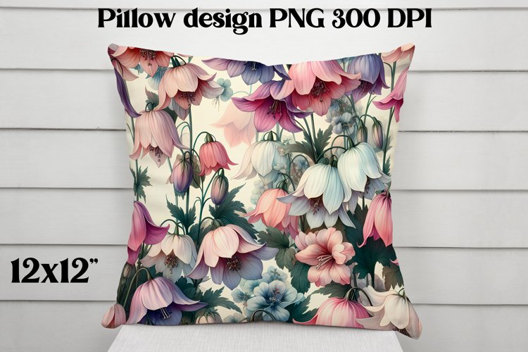 Flower pattern pillow design | Flower digital paper