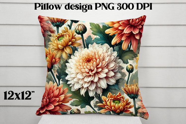 Flower pattern pillow design | Flower digital paper
