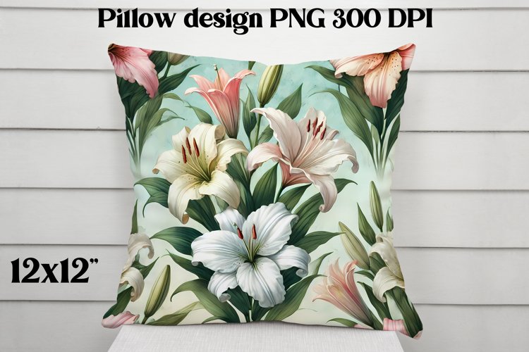 Flower pattern pillow design | Flower digital paper