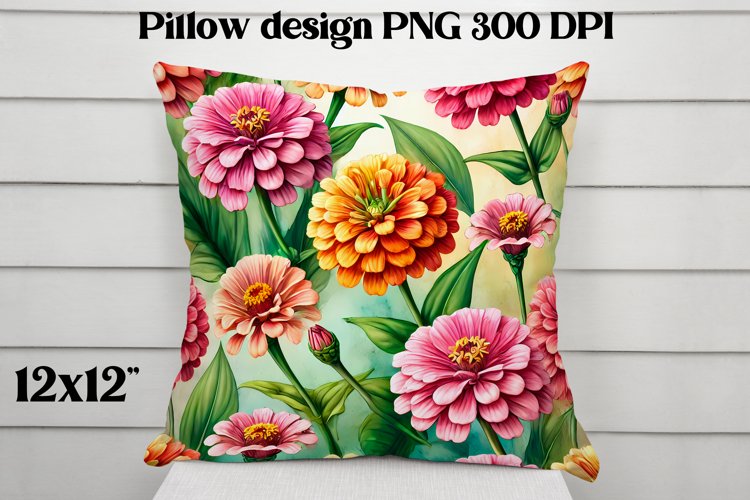 Flower pattern pillow design | Flower digital paper