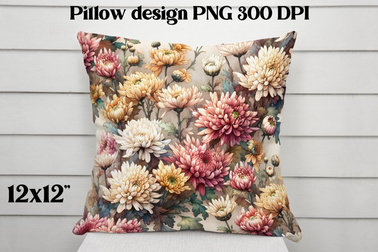 Flower pattern pillow design | Flower digital paper