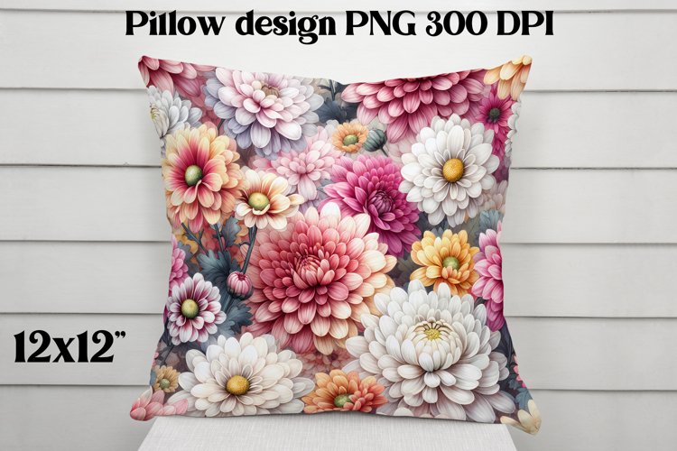 Flower pattern pillow design | Flower digital paper