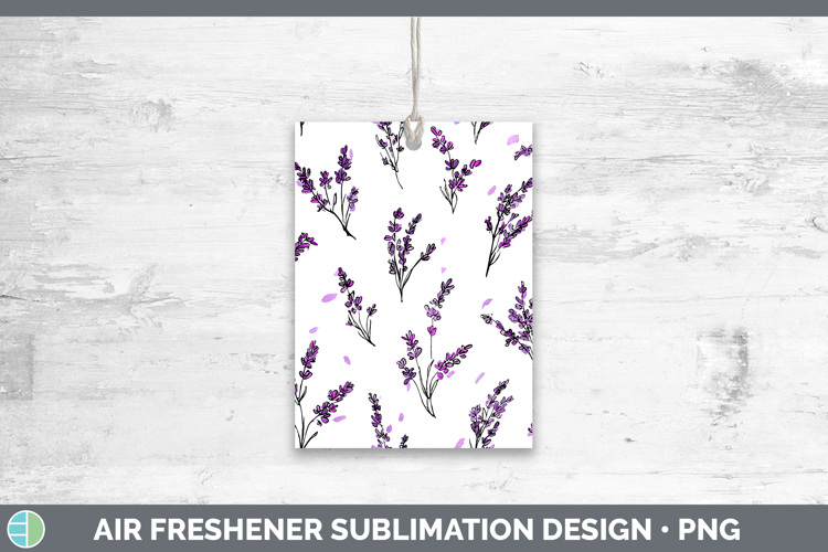 Lavender Flowers 01 Simple Air Freshener Sublimation Design