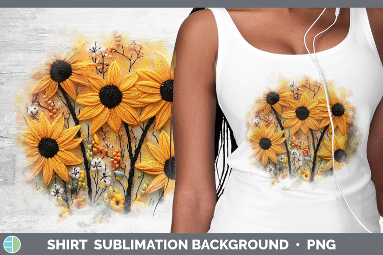 Flowers 03 Embroider Black-eyed Susan Shirt Sublimation Subl