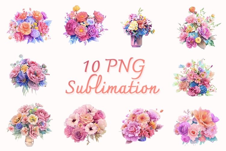 Flowers 17 Clipart PNG Sublimation