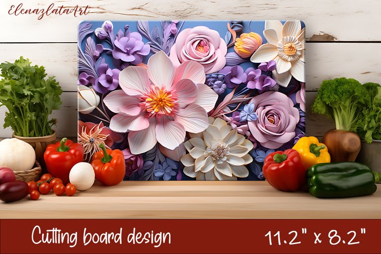 3d Flowers Cutting Board Design | Cutting Board (4201257)