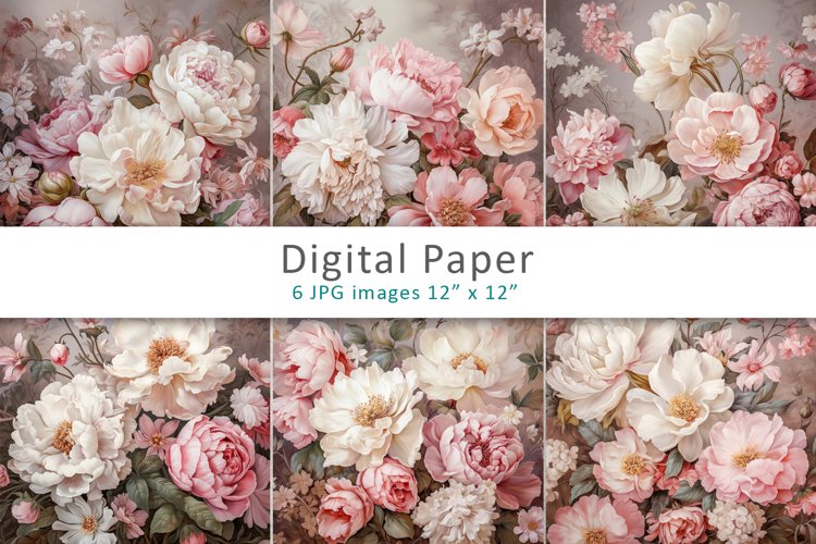 Flowers Digital Paper/Background
