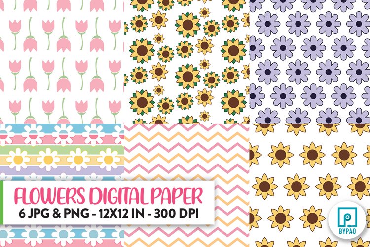 Flowers Digital Paper Pack 3