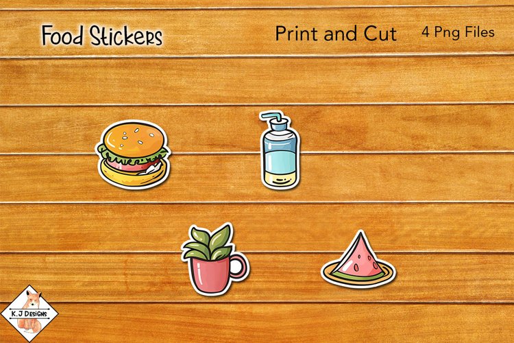 Food Stickers | Print and Cut