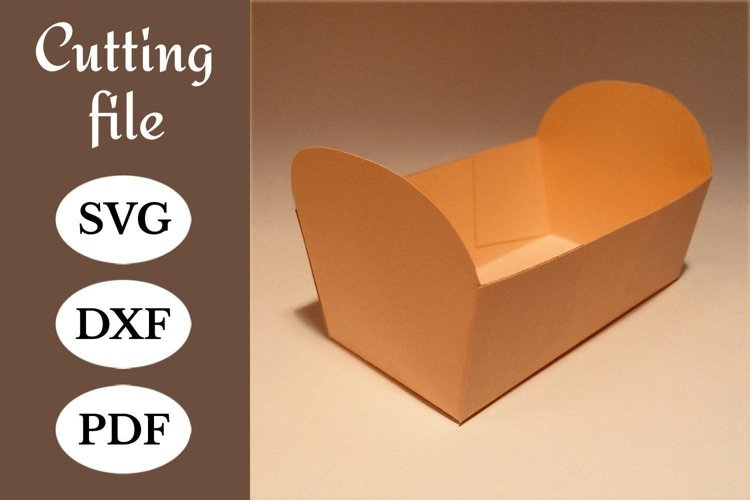 Food tray template, food container, paper tray, food holder