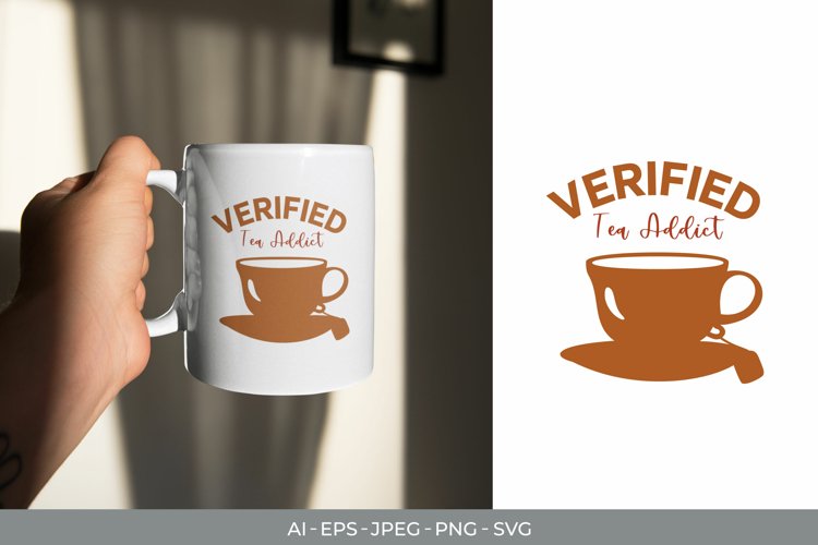 Verified Tea Addict Illustration