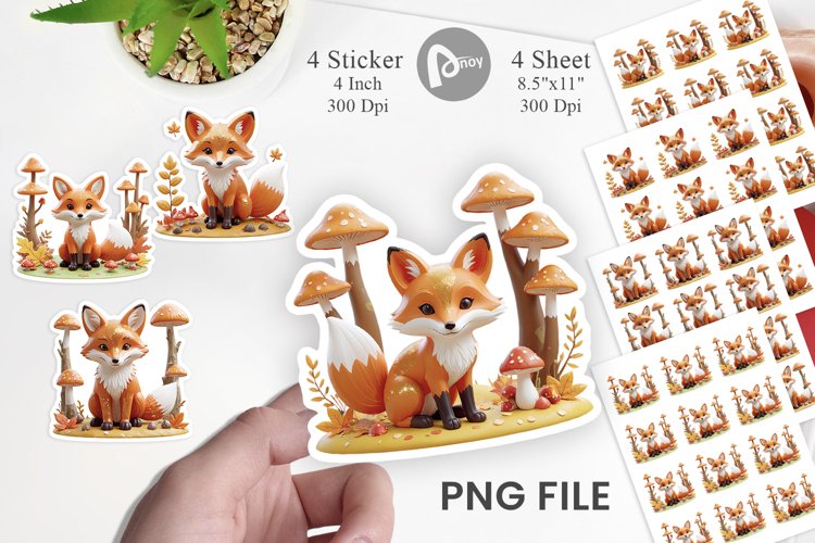 Foxy Autumn Sticker (4973787)