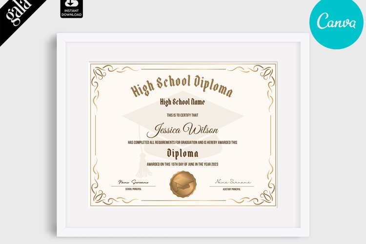 Graduation Certificate Homeschool Diploma High 2334291 