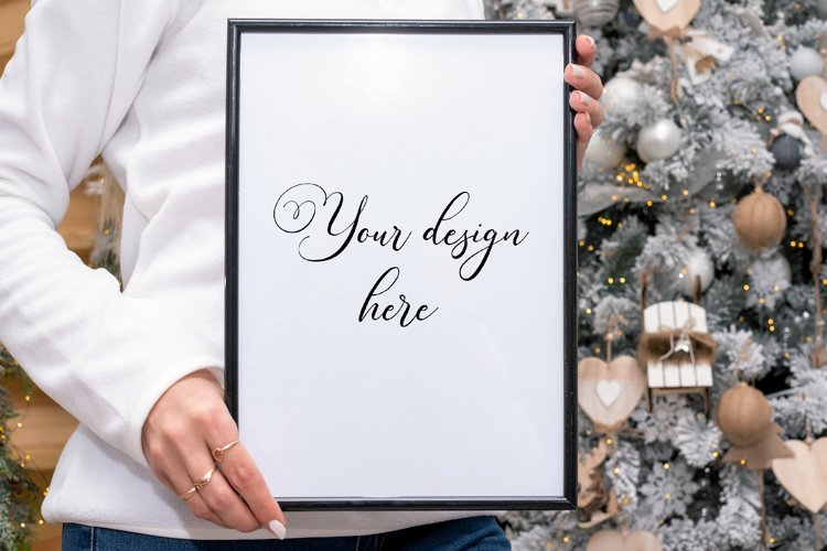 Christmas Frame Mockup. Holiday mockup