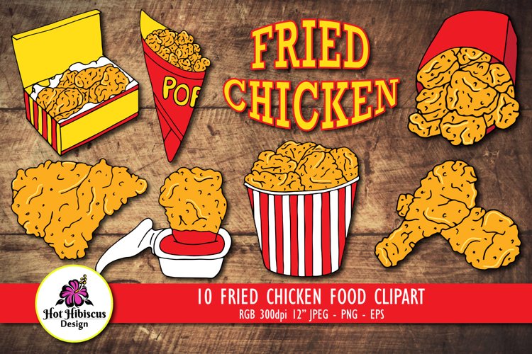 Fried Chicken Clipart, Fast Food Clipart