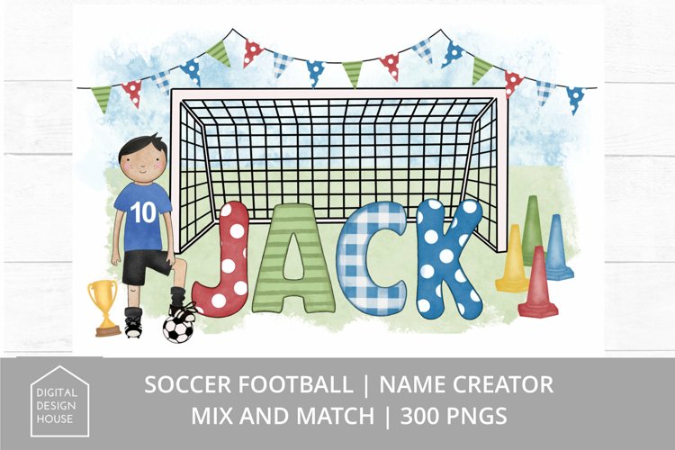 Soccer | Football | Rugby | Name Creator Mix & Match 300 PNG