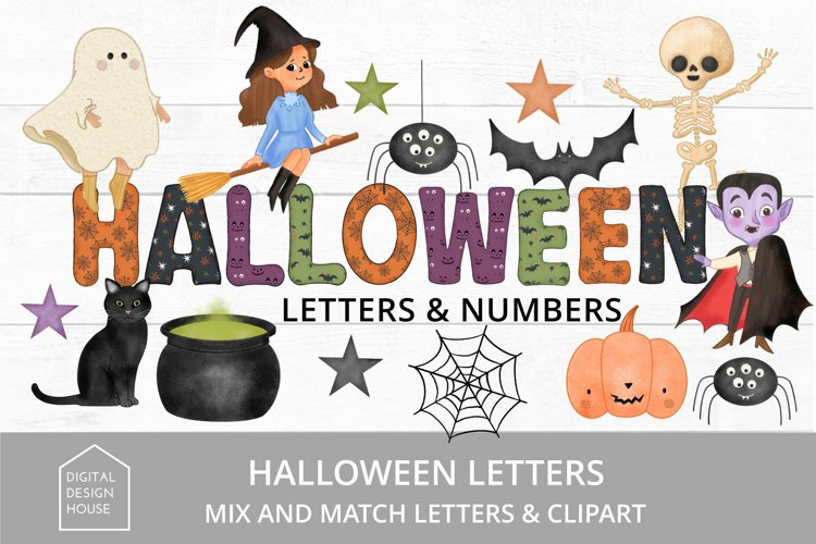 Halloween Alphabet | Mix & Match Spooky Letters & Clipart