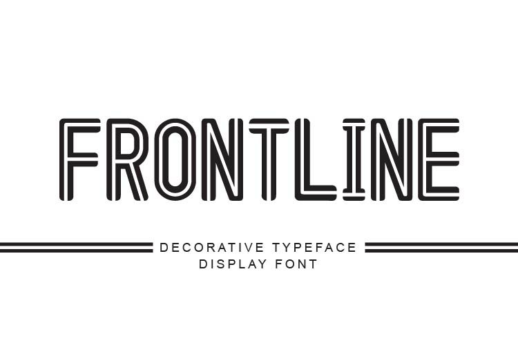 FRONTLINE (1723614) | Display | Font Bundles