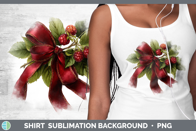 Fruit Bows Raspberries Shirt Sublimation Background Designs