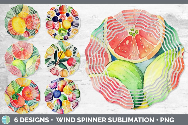 Fruit Background Wind Spinner | Sublimation Designs Bundle