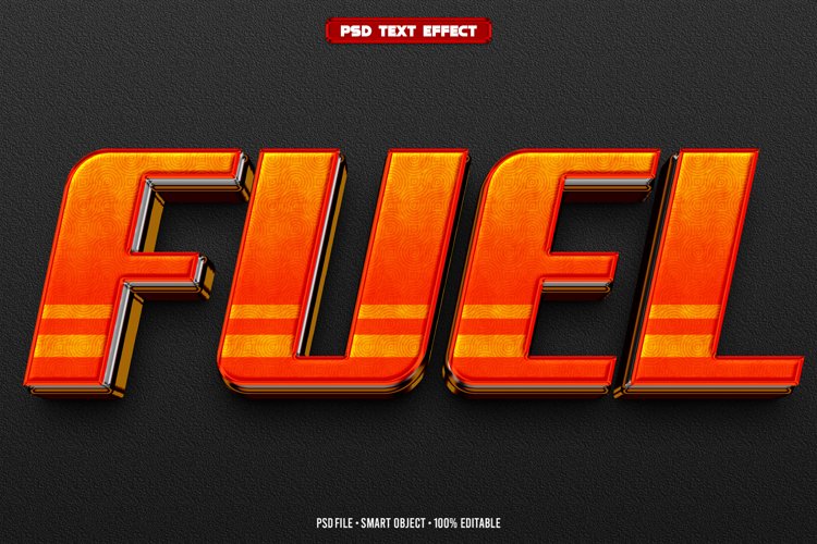 Fuel 3D editable text effect