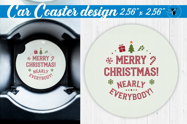 Car Coaster | Christmas Quote | Merry Christmas (4821782)