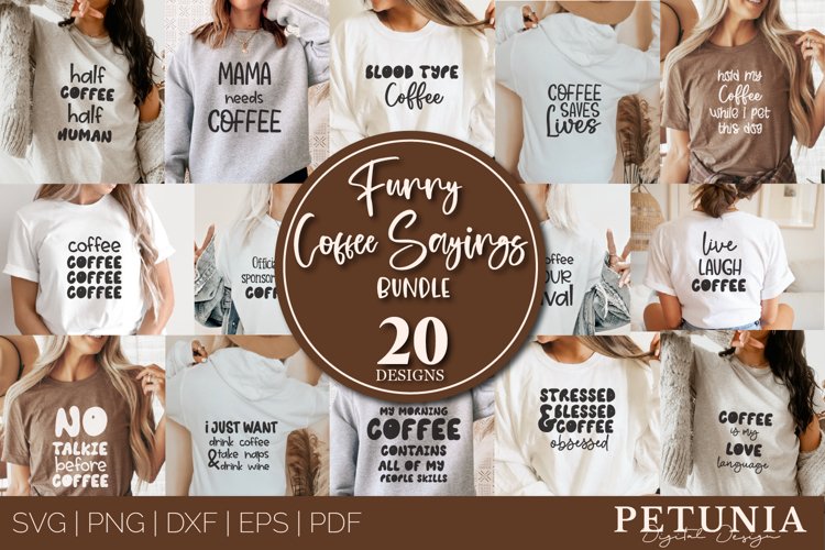 Funny Coffee Sayings SVG Bundle Coffee T shirt Bundle