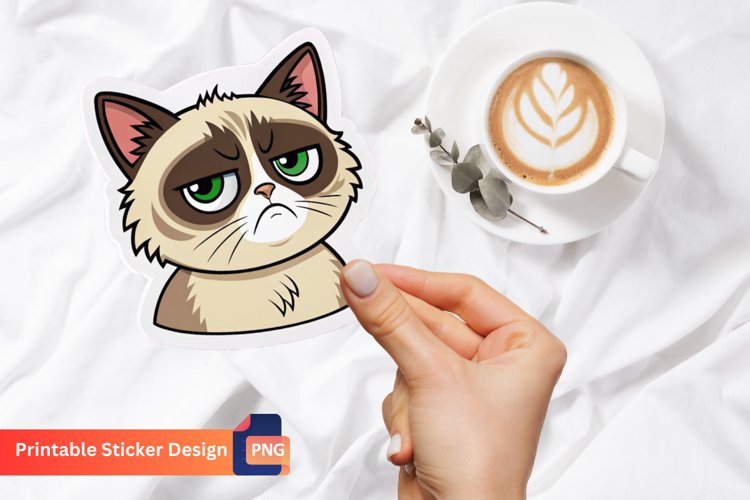 Funny Grumpy Cats Sticker, Grumpy Cat Decals
