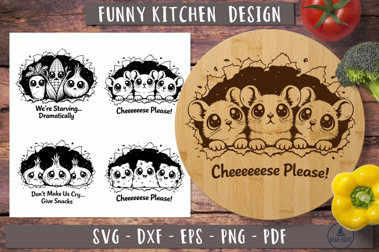 Funny Kitchen Humor SVG design Cheese Please