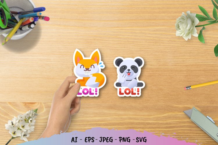Funny LOL Animal PNG Stickers