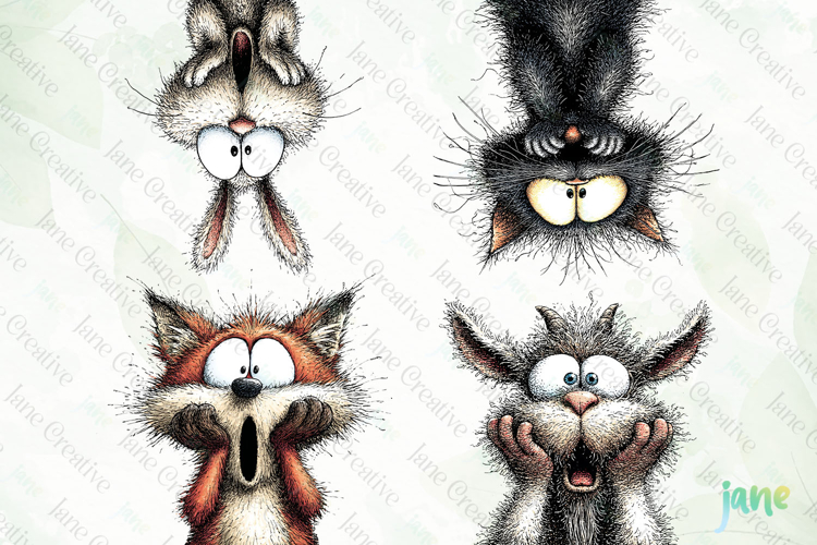 Funny Panic Animals Clipart (6520599)