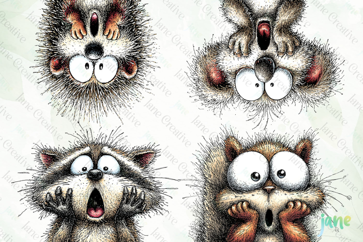 Funny Panic Animals Clipart (6520608)