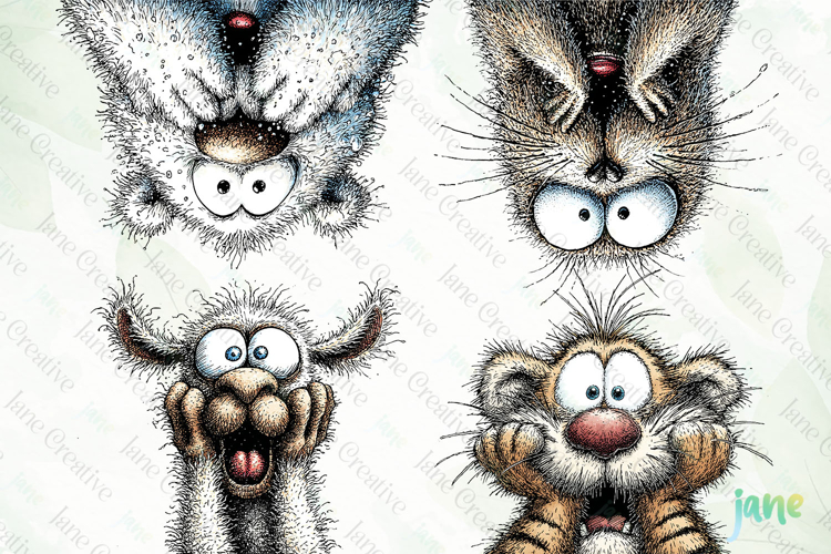 Funny Panic Animals Clipart (6520619)