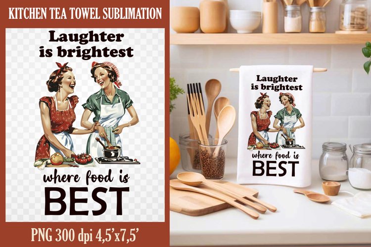 Funny Quotes Kitchen Towel Sublimation Design PNG (4879739)