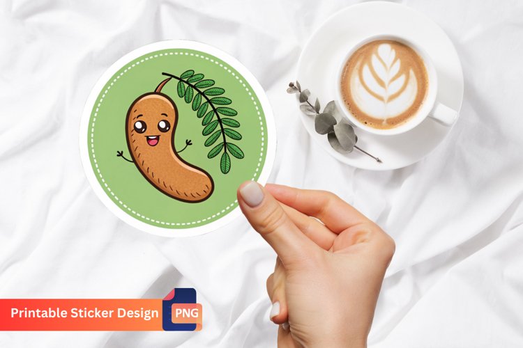 Funny Tamarind Sticker, Funny Fruit Sticker, Tamarind Design