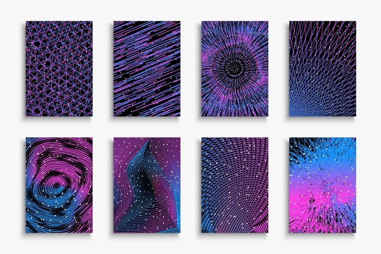 Colorful bright abstract posters