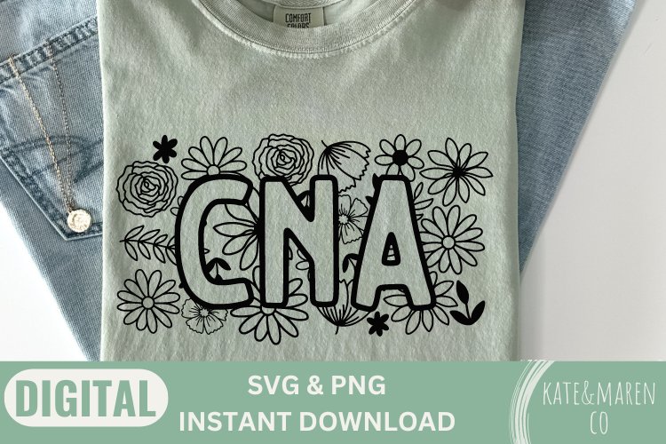 CNA svg, nursing assistant svg, nurse flower svg