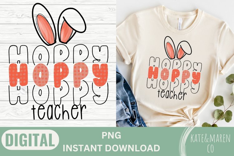 Teacher Easter PNG | One Hoppy Teacher PNG
