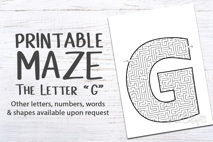 Printable Maze: Letter G Maze Activity Page for Kids